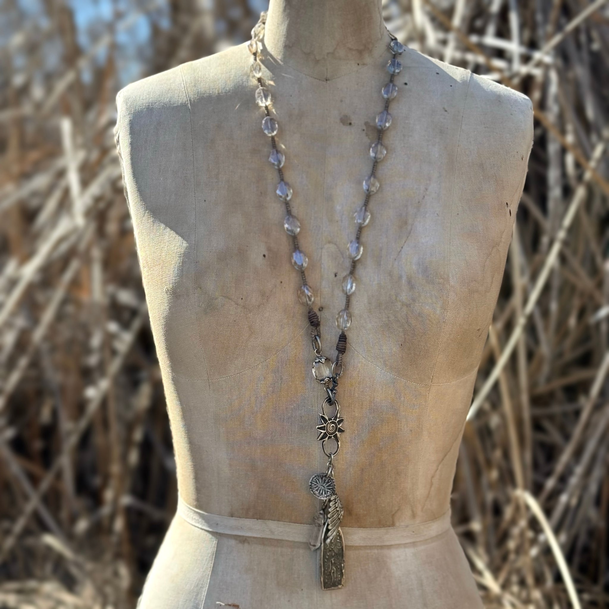 Paula Carvalho Champagne Crystal Necklace